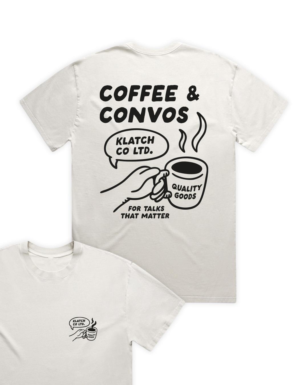 Coffee & Convos T-Shirt | Klatch Co - Men's Mental Health Clothing ...