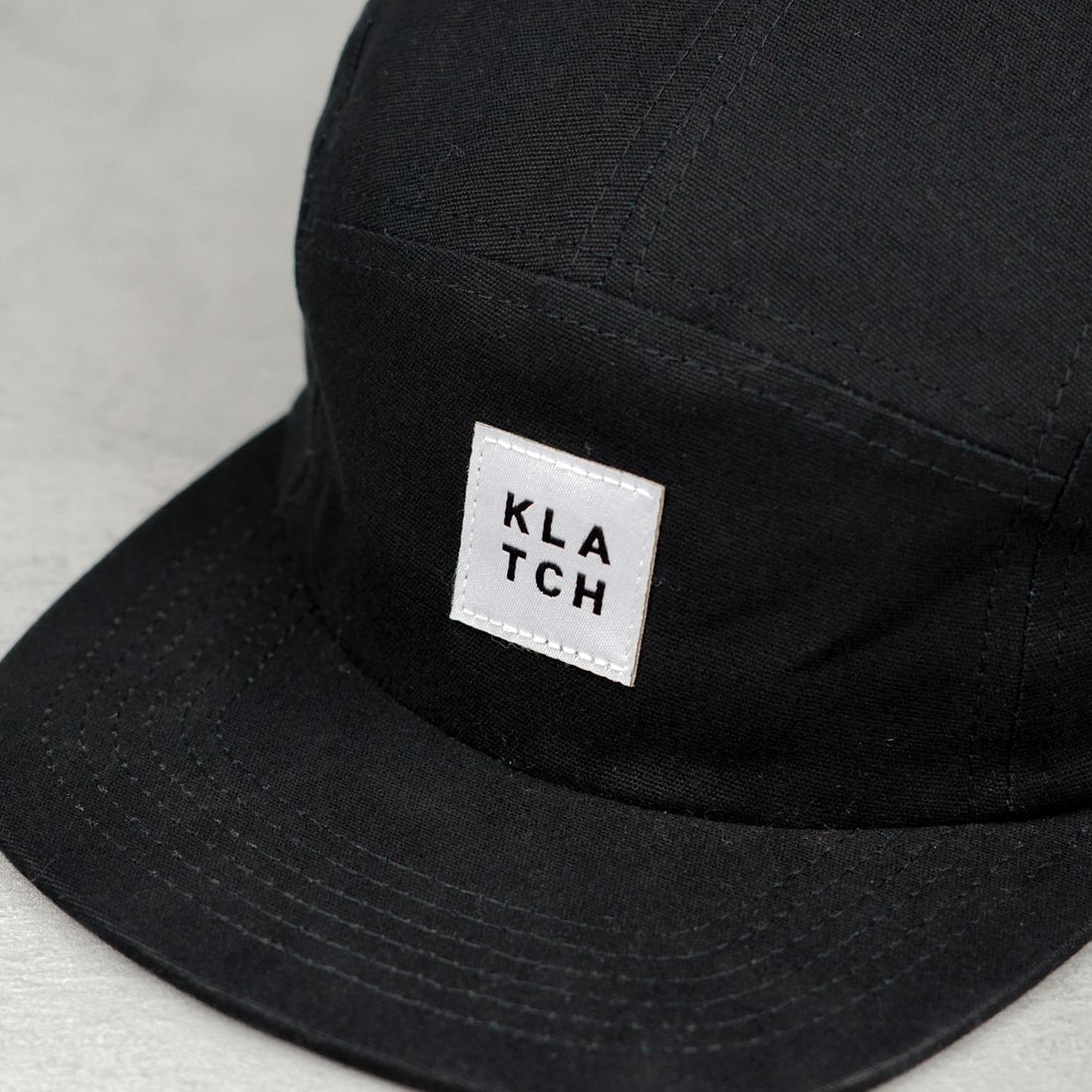 Black 5 Panel Cap | Klatch Co - Independent Skate Brand – Klatch Collective